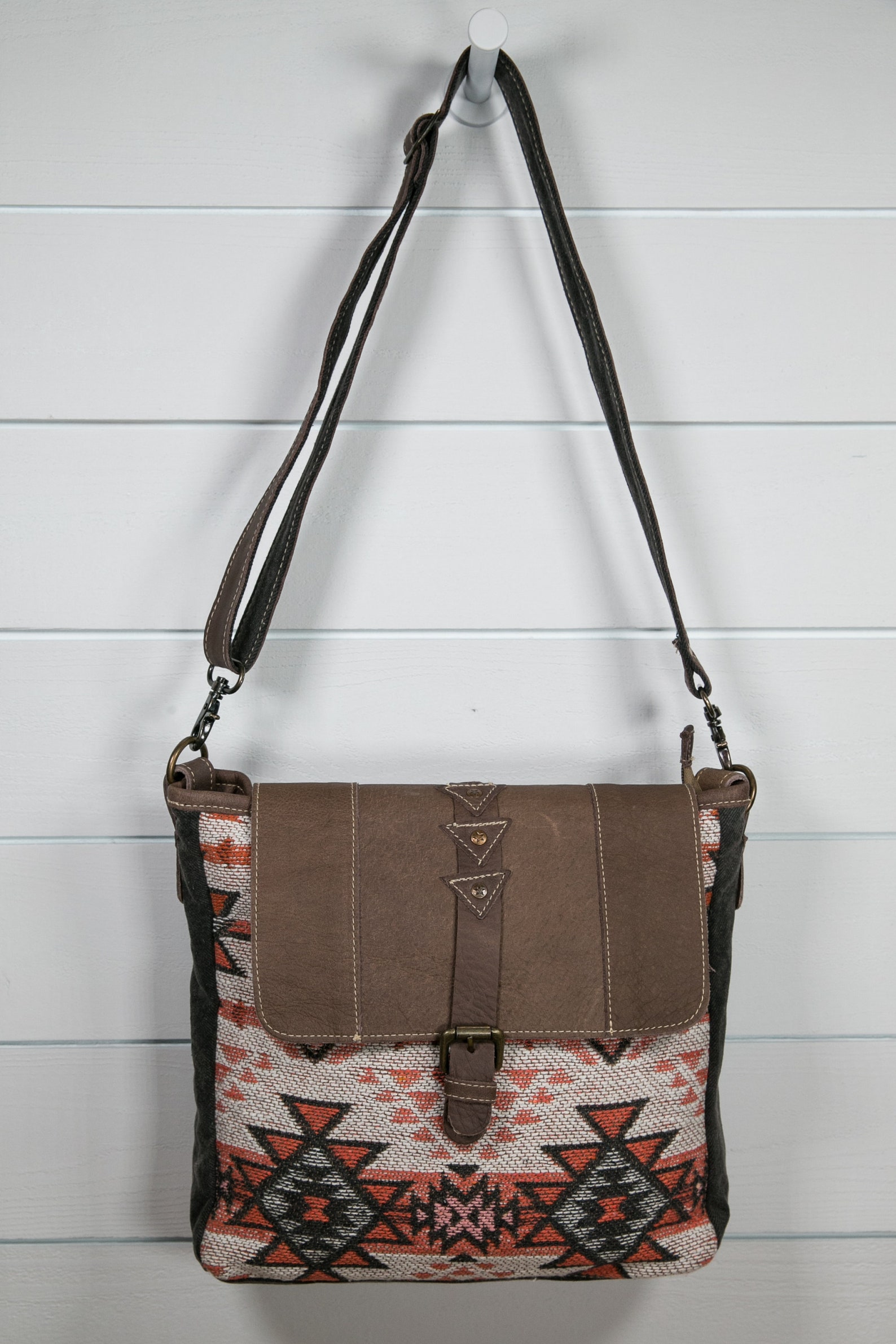 Myra Bag Maya Sky Shoulder Bag Aztec Patterned Upcycled Canvas - Etsy