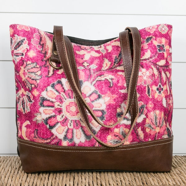Floral Print Handbag - Etsy