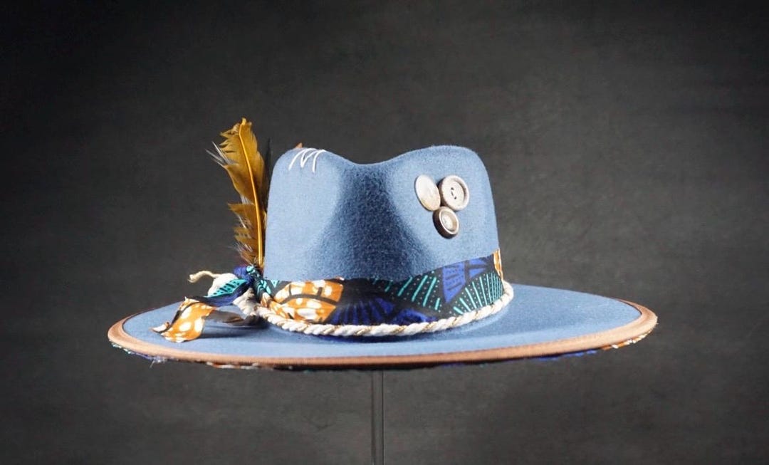New Modern Luxury Collection From Jojo. Custom 1 of 1 Ash Blue Fedora ...