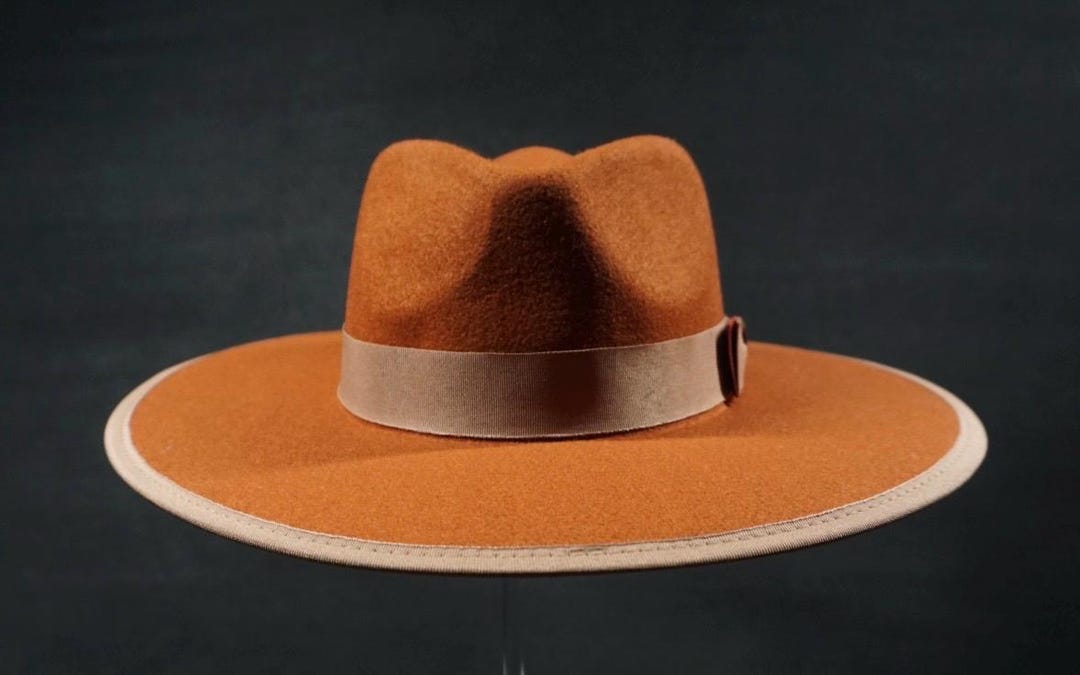 Burnt Orange Fedora Hat (56-58cm) - Etsy