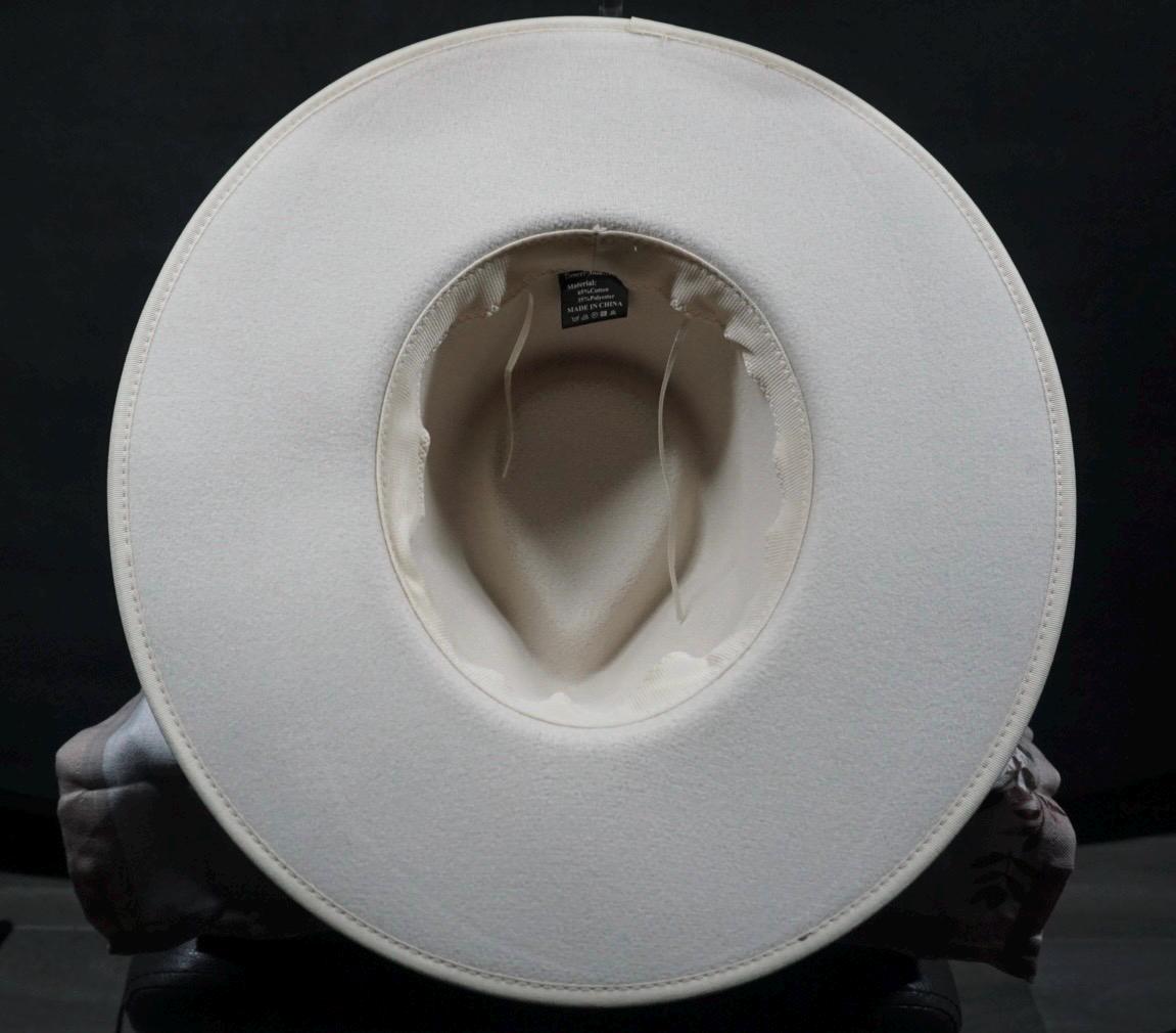 Cream Fedora Hat (56-58 Cm) (adjustable) - Etsy