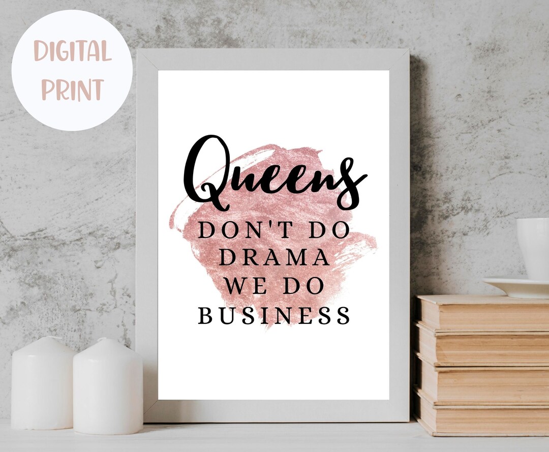 Queen Wall Art, Lady Boss, Business Lady, Boss Quotes, Blush Pink Art ...