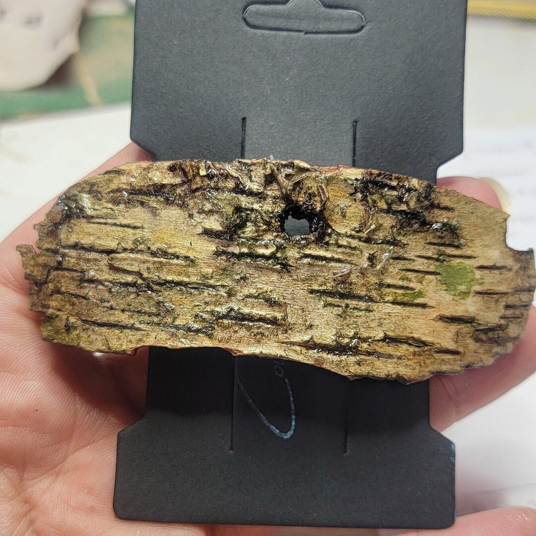 Handcrafted Bark Barrettes- Mossed Oak/cherry Bark - Etsy