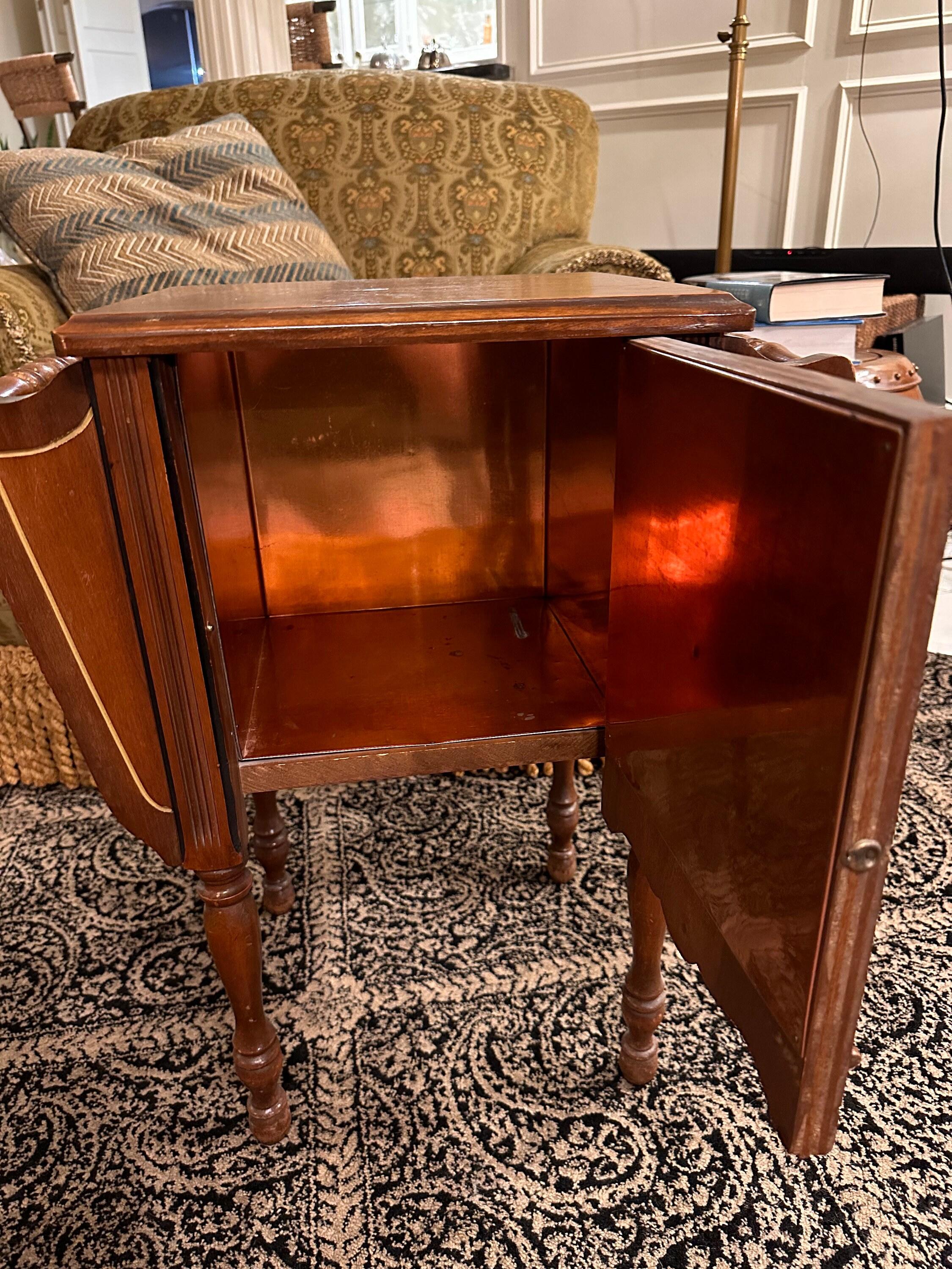 Mid Century Humidor, Humidor Cabinet, Copper Lining, Side Table, Bed ...