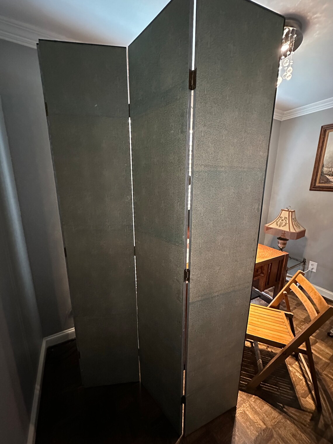 Large Italian Neoclassical Vignette Folding Screen Room Divider Art ...