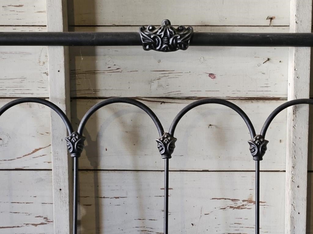 Full Size Bed Antique Iron Headboard - Etsy