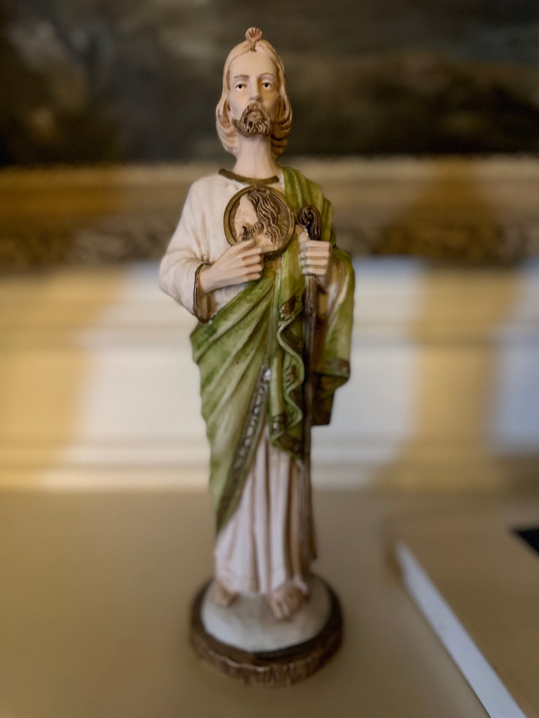 Vintage Ceramic Statue of Jesus the Sacred Heart Church - Etsy