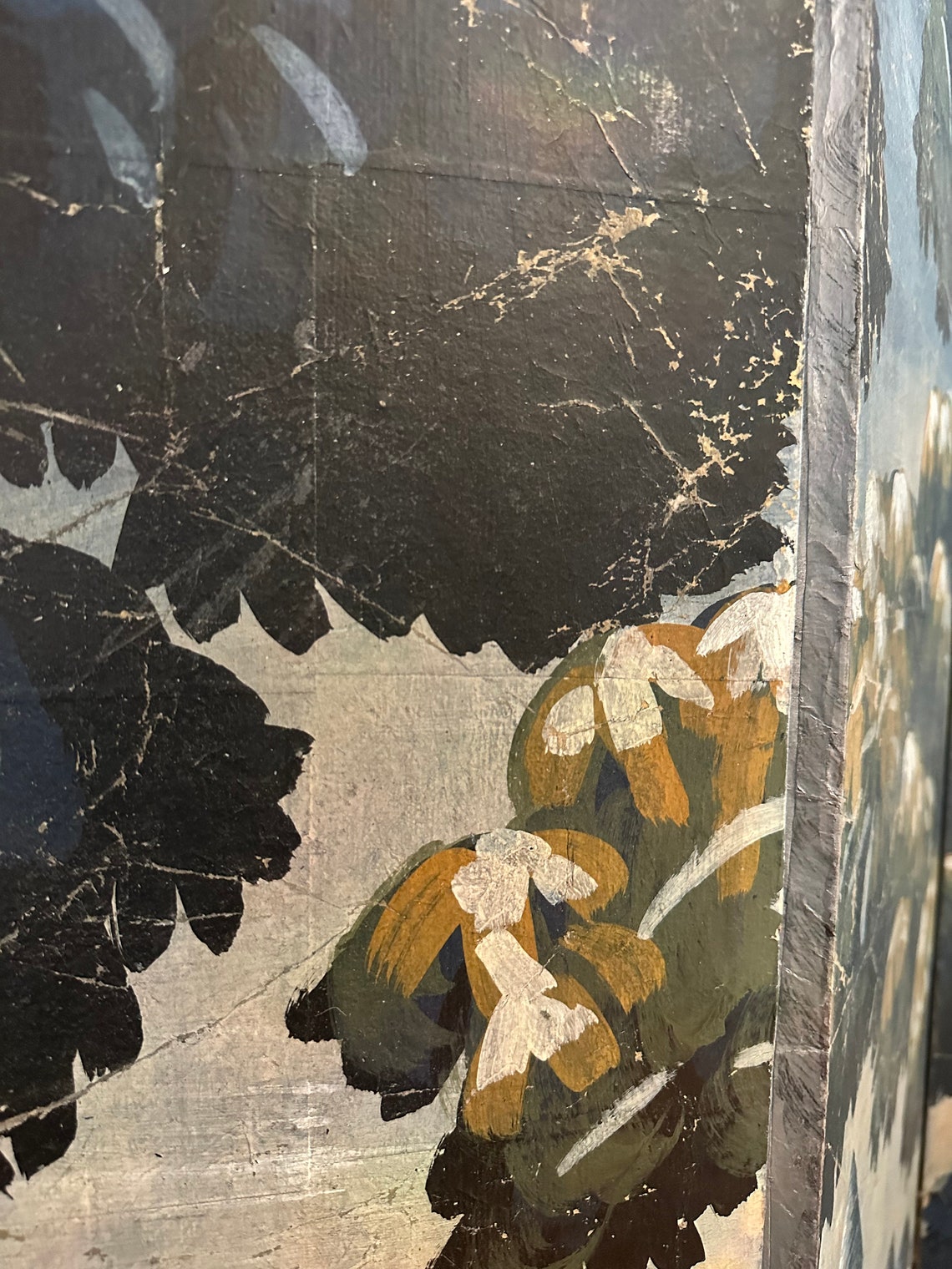 Large Italian Neoclassical Vignette Folding Screen Room Divider Art ...