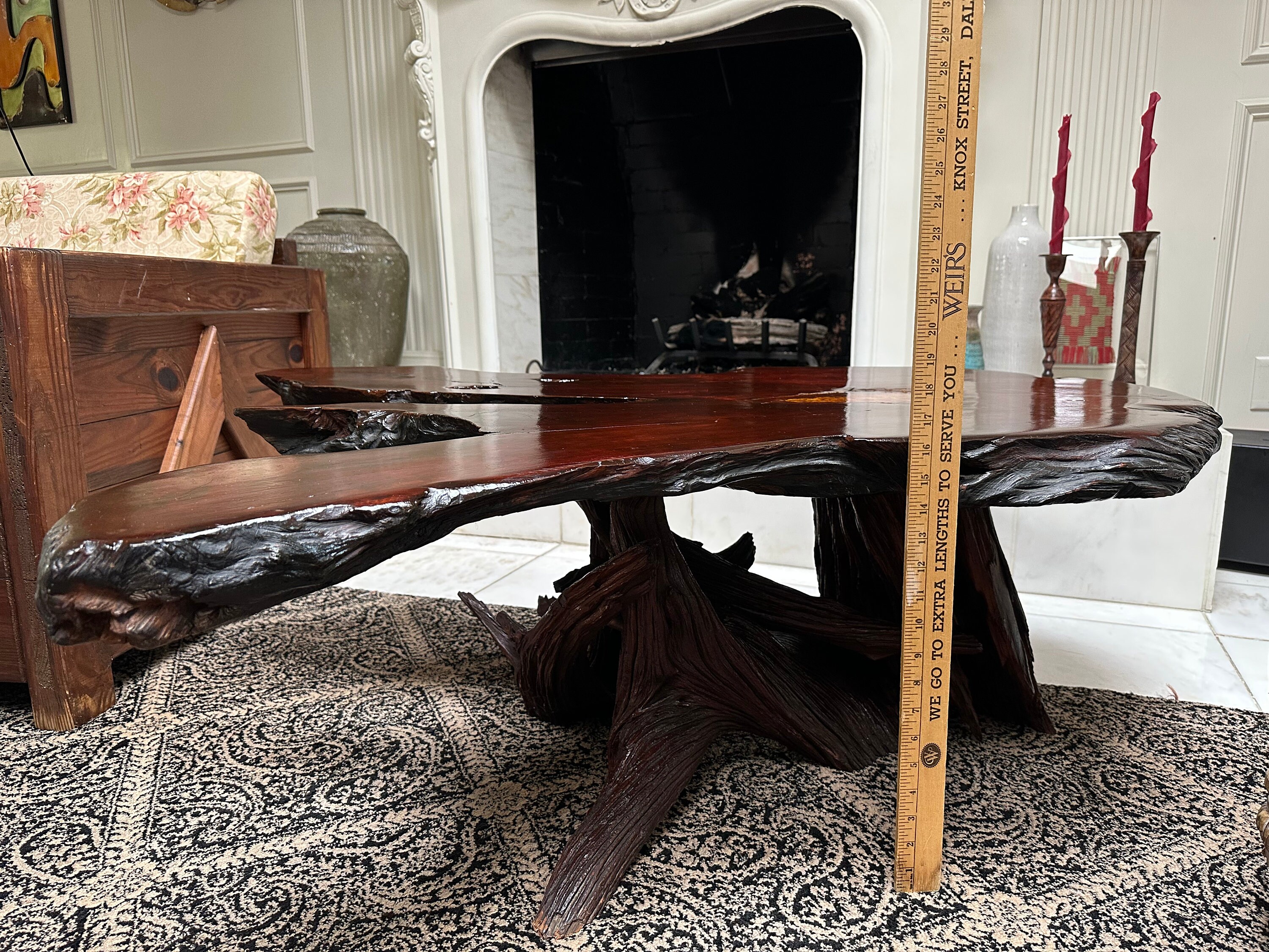 Live Edge Oak Accent Side Table - Etsy