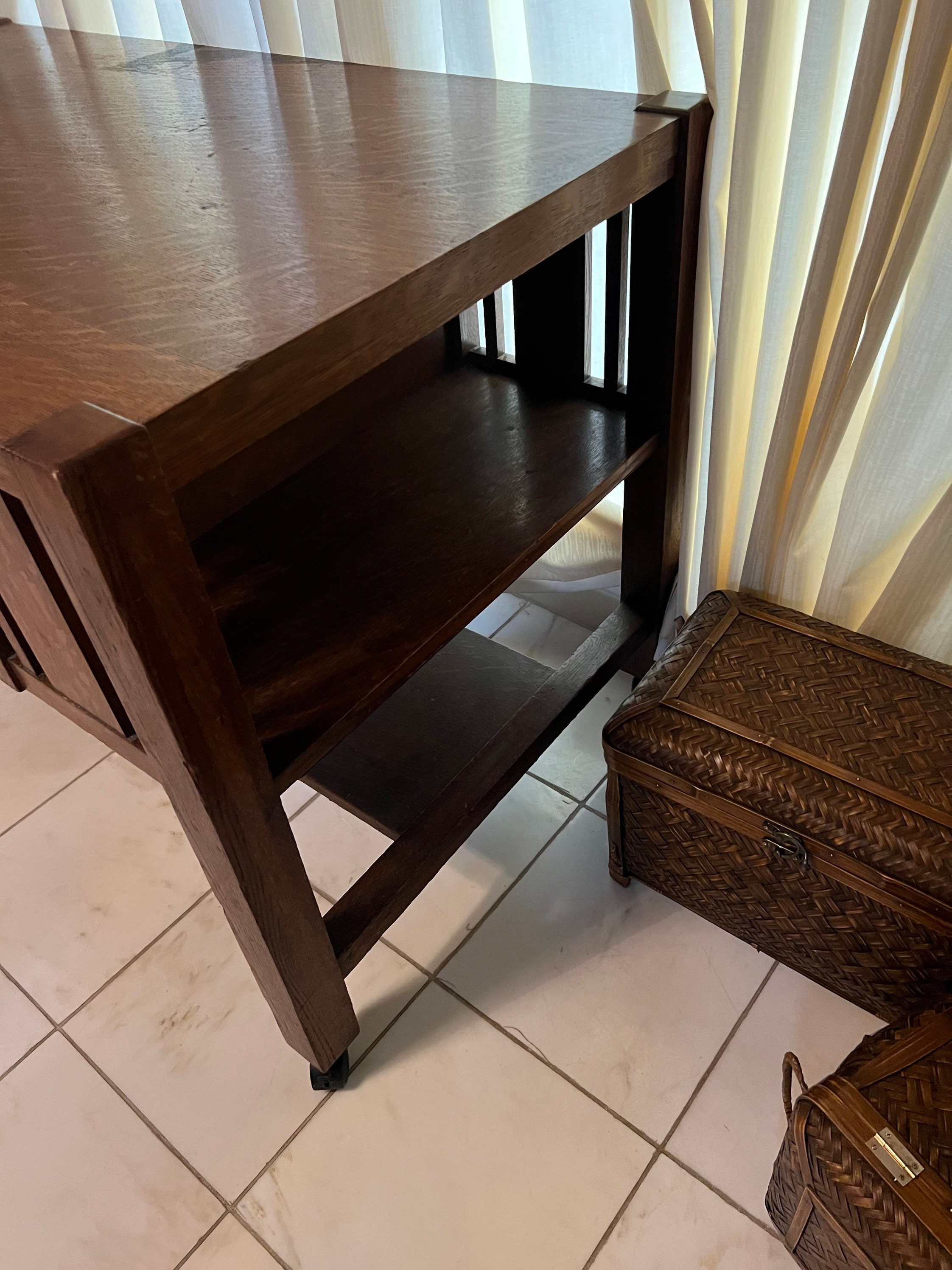 Antique Arts & Craft Mission Oak Desk Vintage VTG - Etsy