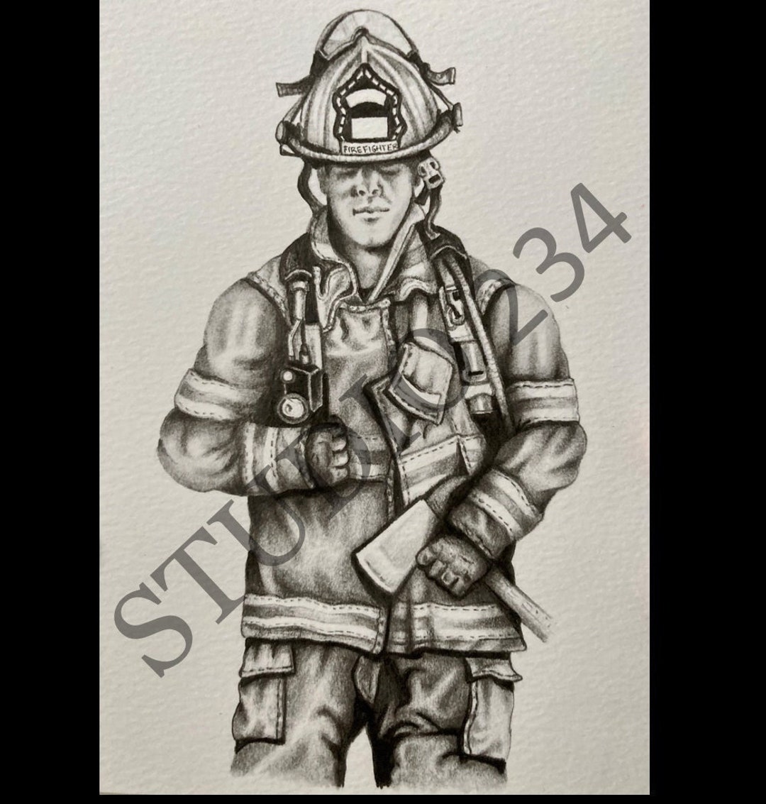 Firefighter Drawing
