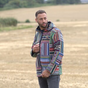 Handcrafted Gheri Cotton Patchwork Jacket With Fleece Lining - Cosy and ...