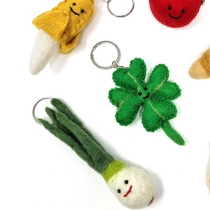 Handcrafted Felt Keyrings - Fair Trade Key Chains - Apple, Sweetcorn ...