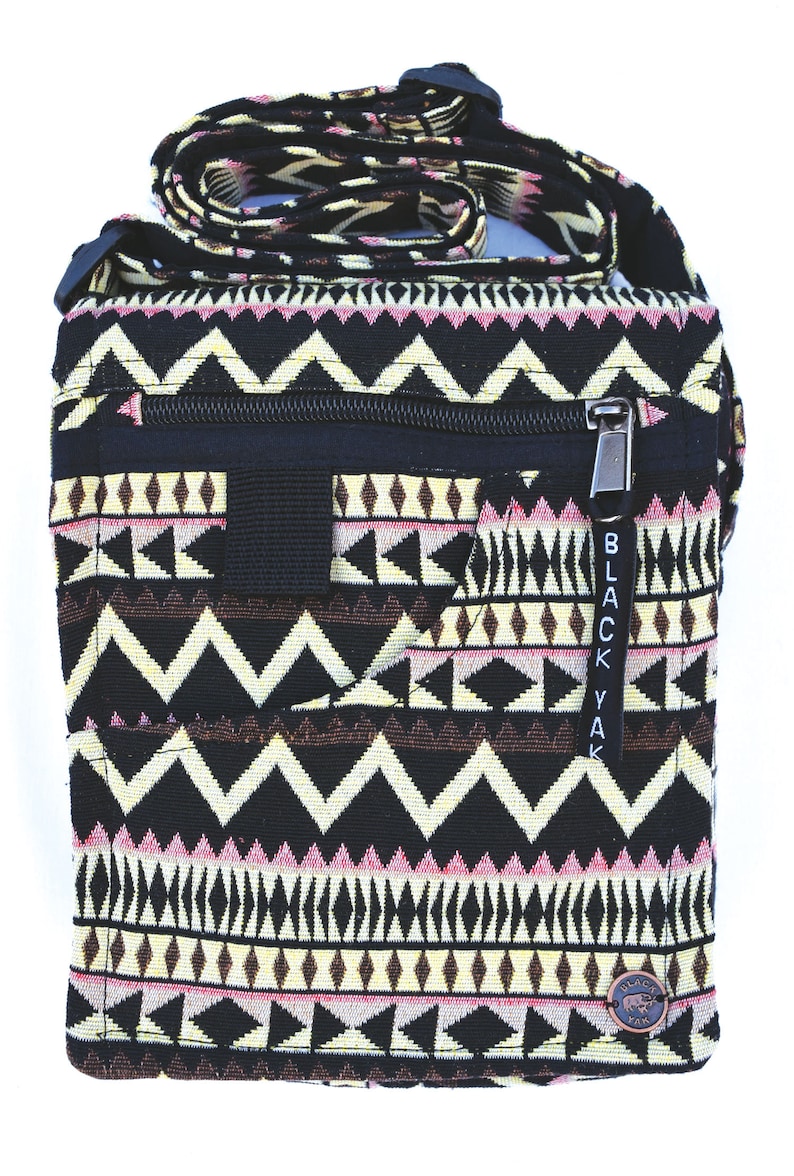 Fairtrade Aztec Crossbody Bag: Zip & Fold Travel Bag - Etsy