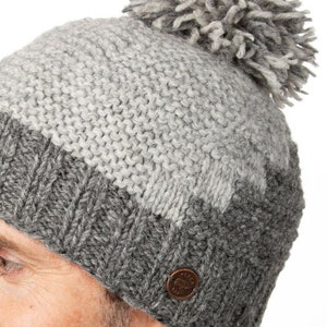 Fair Trade Pure New Wool Big Bobble Hat With Fleece Lining - Trail ...