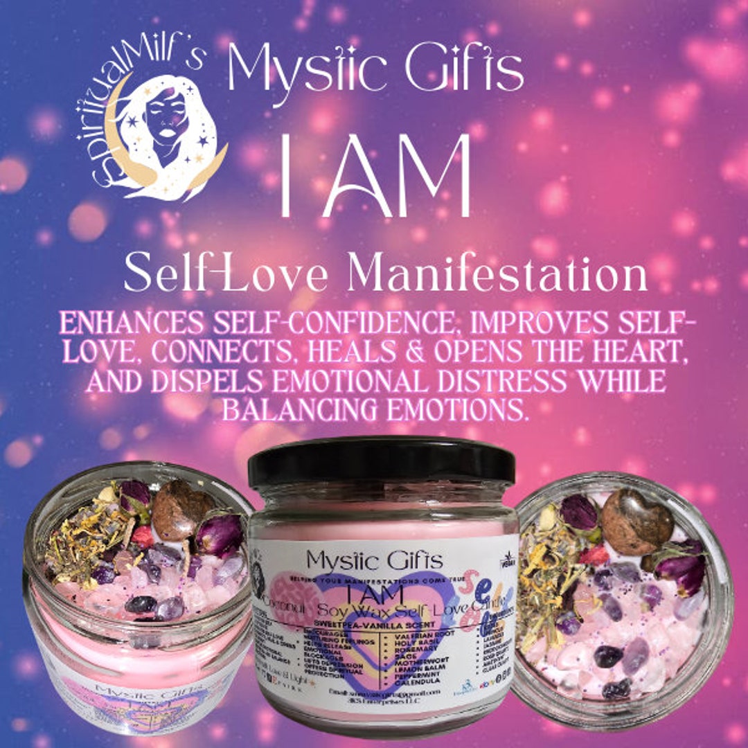 I AM Self Love Intention Candle - VEGAN Manifestation Candles ...