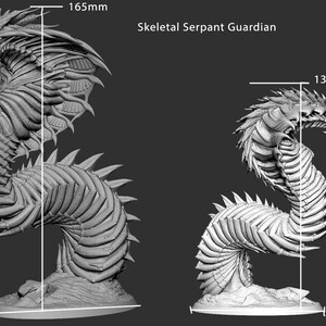 Bone Naga Skeletal Serpent Mini Monster Mayhem Dungeons - Etsy