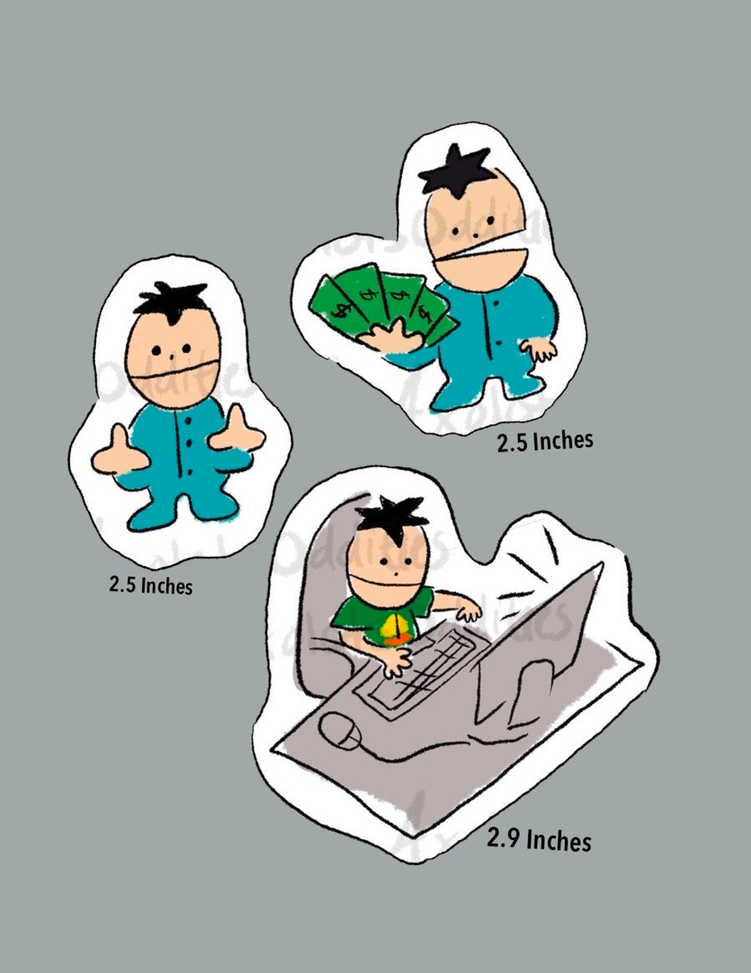 Ike 3pc Vinyl Sticker Set - Etsy