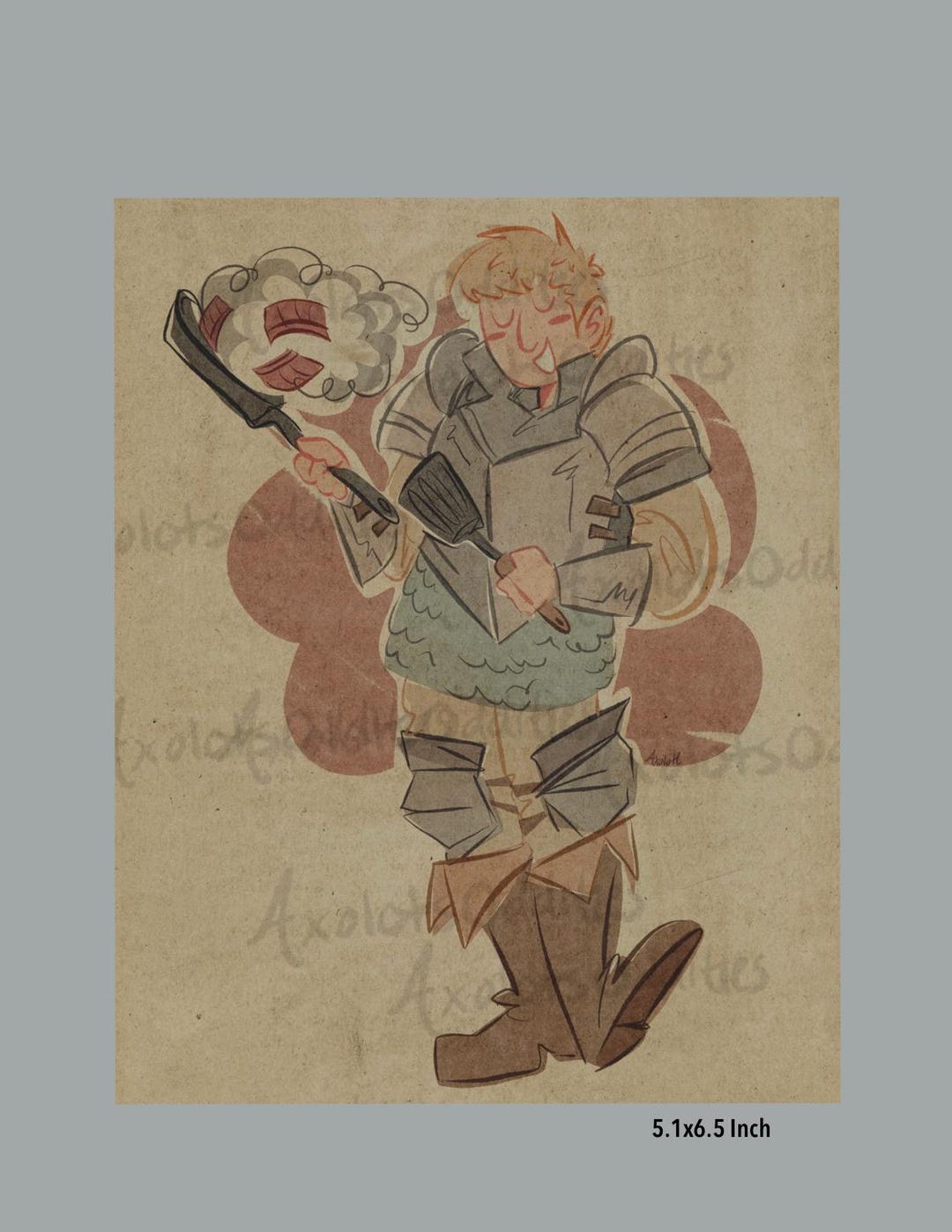 Dungeon Cooking Knight Medium Print - Etsy