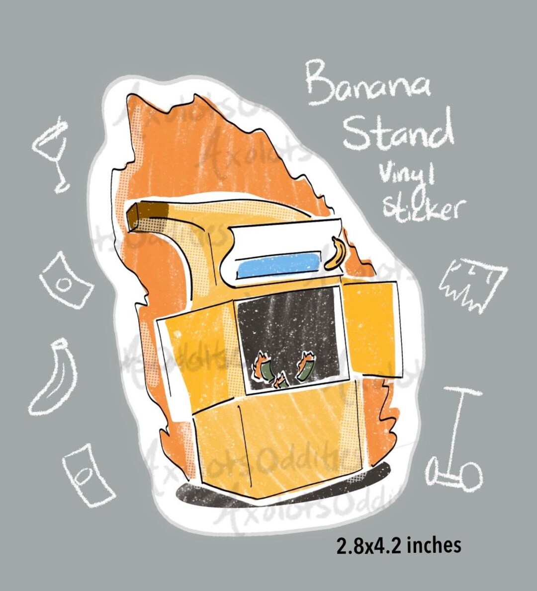Banana Stand Vinyl Sticker - Etsy