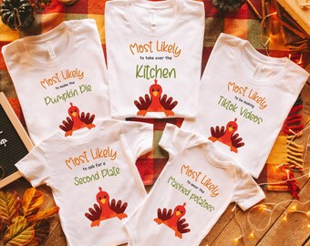 Matching Thanksgiving Shirts Thanksgiving Puns Family - Etsy
