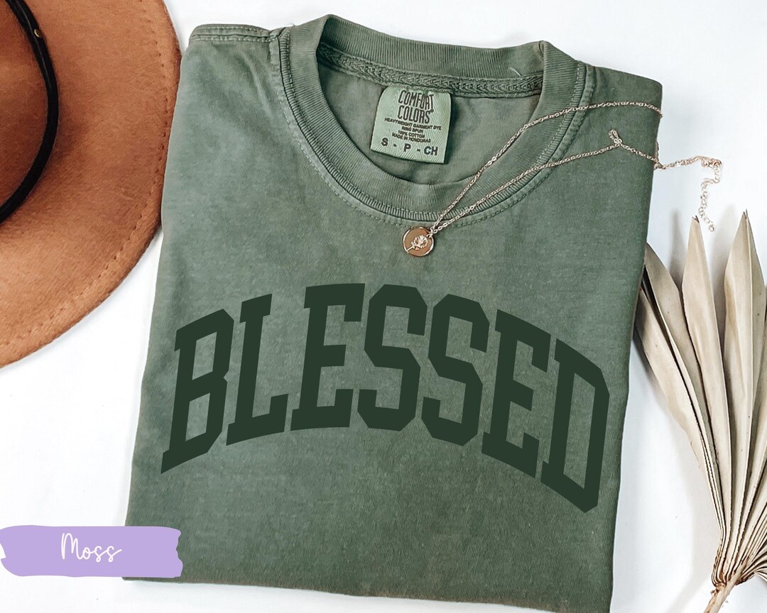 Trendy Oversized Blessed Comfort Colors Women Shirt - Etsy
