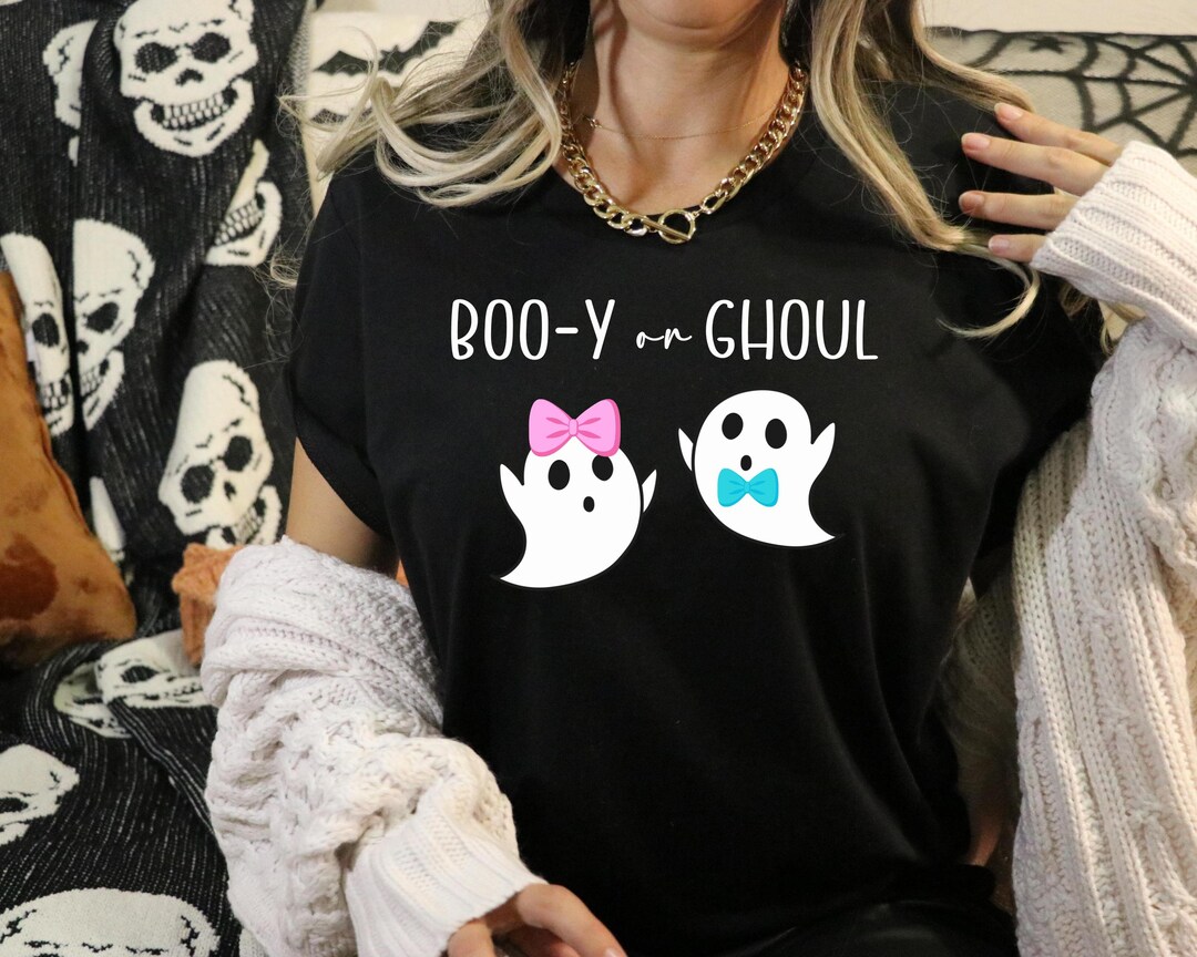 Spooky Ghost Halloween Gender Reveal Shirt: "boo-y or Ghoul" - Etsy