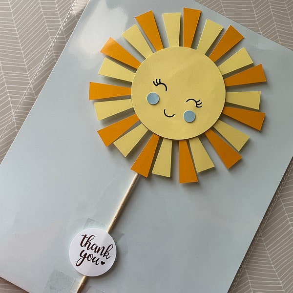 Sun Cake Topper - Etsy