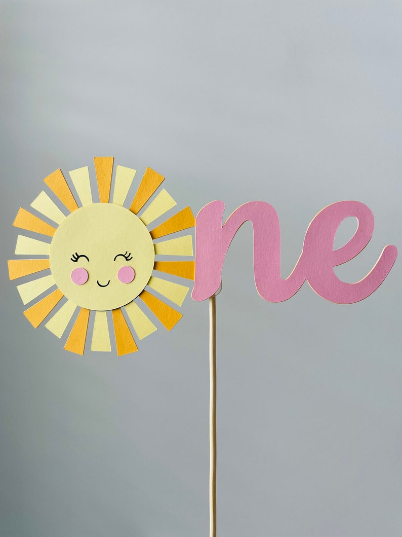 Sunshine One Cake Topper Sun Cake Topper First Birthday Cake - Etsy