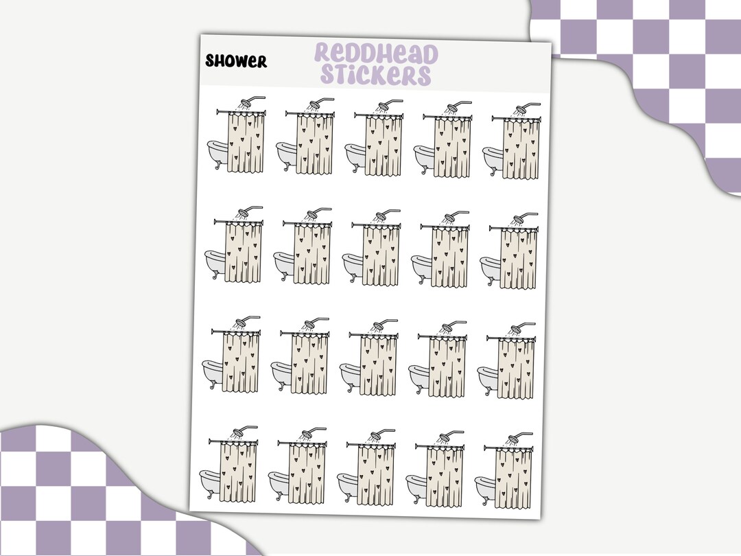 Shower Planner Stickers Hygiene Stickers Self Care Stickers Planner ...