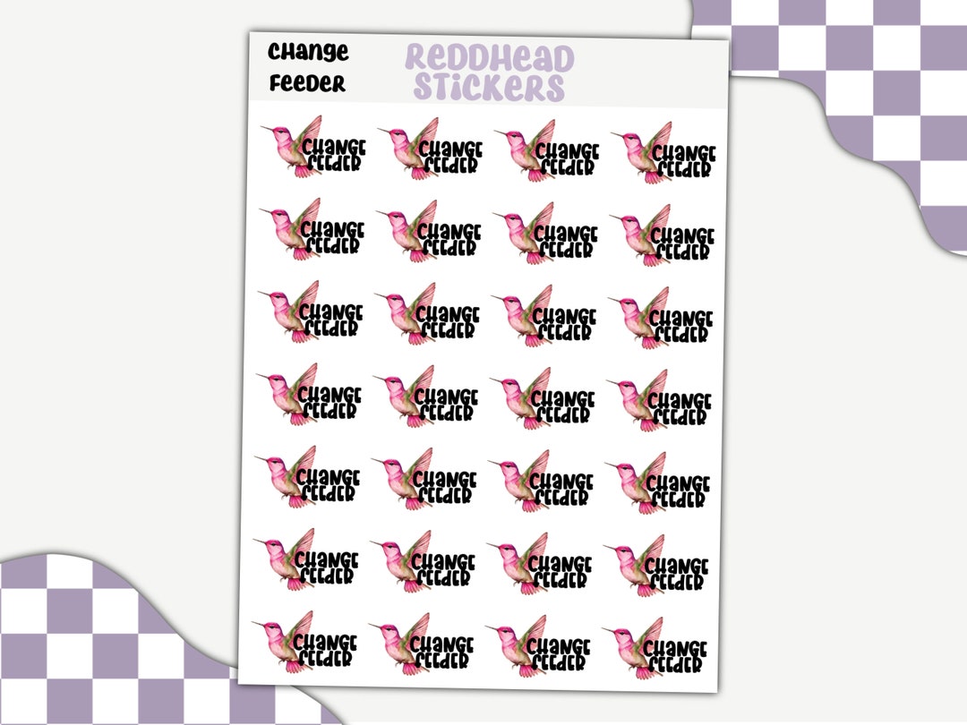Change Hummingbird Feeder Planner Stickers Bird Planner Stickers ...