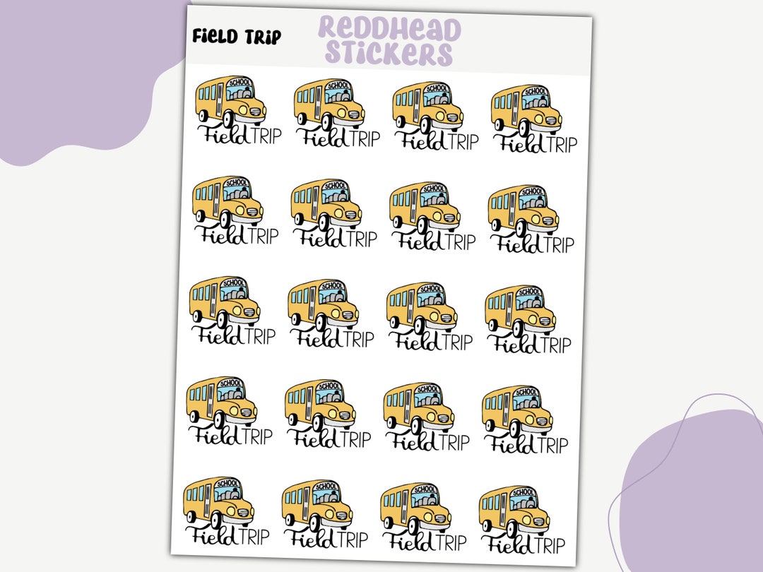 Field Trip Planner Sticker School Stickers Field Trip Sticker ...