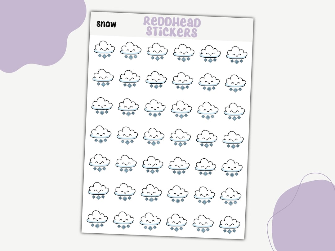 Snow Stickers Weather Stickers Planner Stickers Planner Icons ...