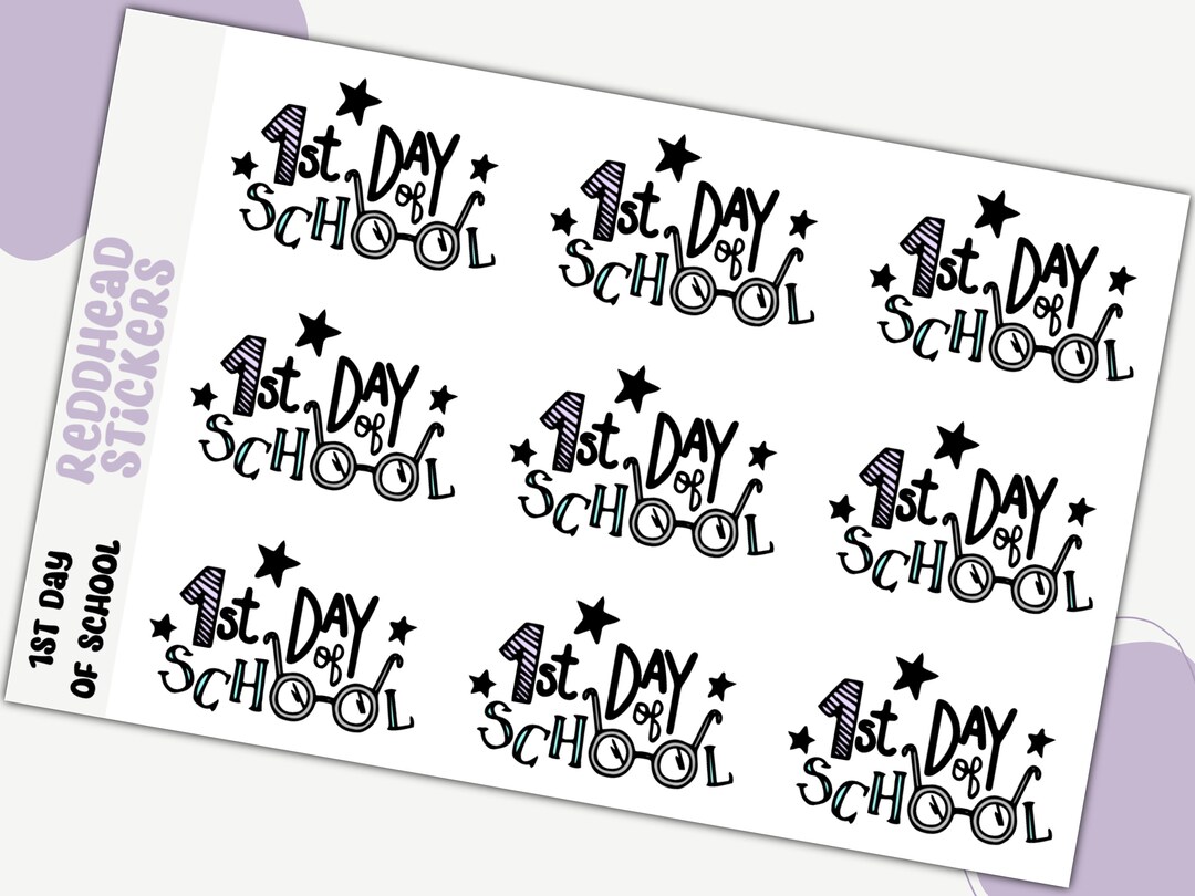 First Day of School Planner Stickers Functional Stickers School ...