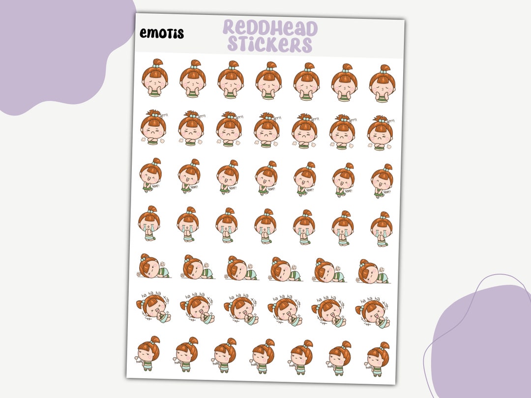 Cute Emoticon Planner Stickers Decorative Planning Emotion Planner ...