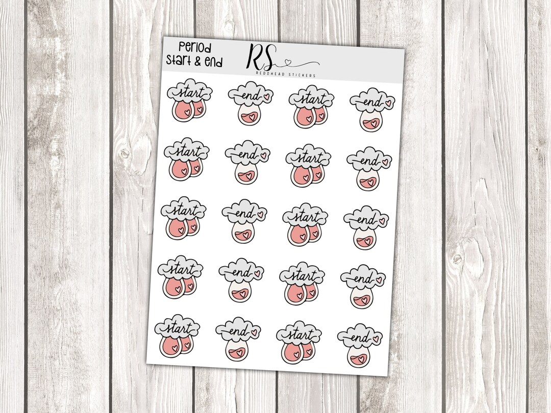 Period Tracker Planner Stickers Functional Stickers - Etsy
