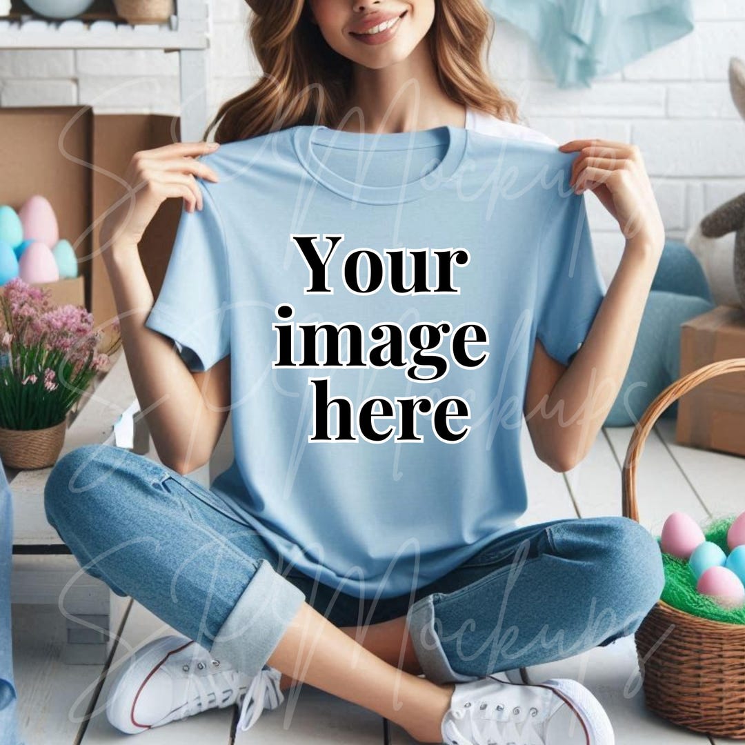 Easter T-shirt Mock-up Spring Pastels Easter Shirt Mockup Summer Mockup ...