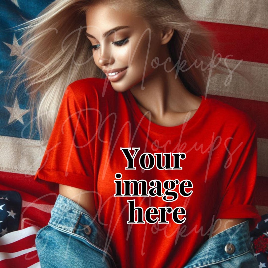 4th of July Mockup 4th July Mockup Tshirt Patriotic Mockup Patriotic ...