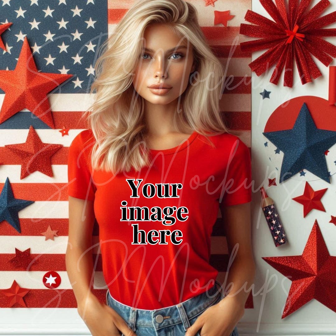 4th of July Mockup 4th July Mockup Tshirt Patriotic Mockup Patriotic ...