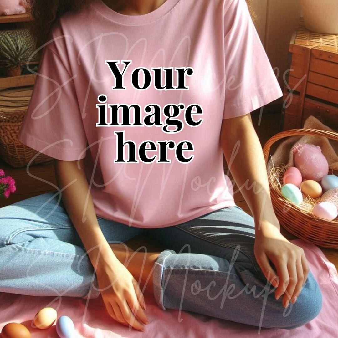 Easter T-shirt Mock-up Spring Pastels Easter Shirt Mockup Summer Mockup ...
