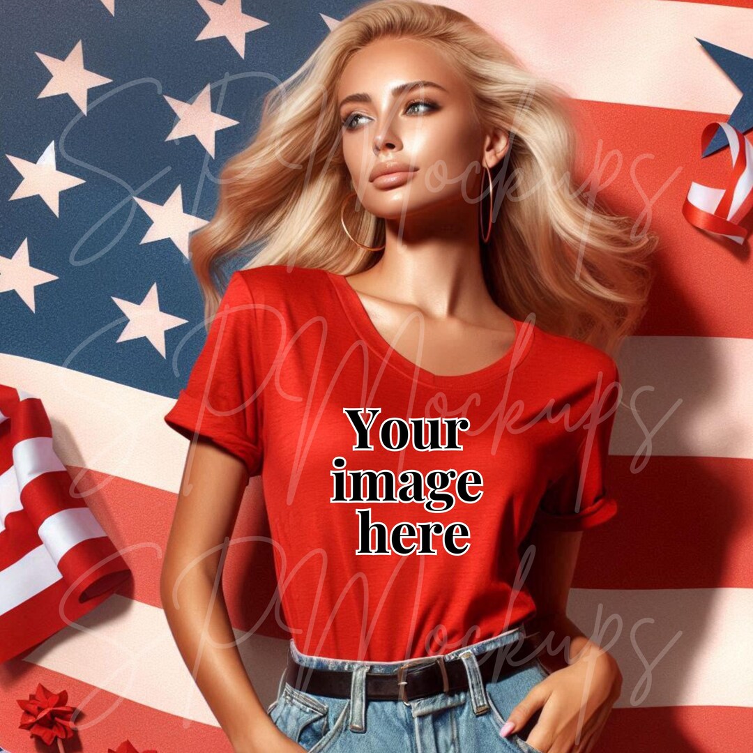 4th of July Mockup 4th July Mockup Tshirt Patriotic Mockup Patriotic ...