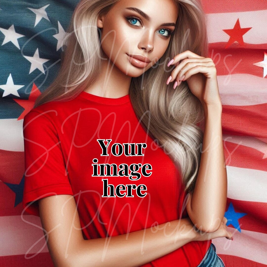 4th of July Mockup 4th July Mockup Tshirt Patriotic Mockup Patriotic ...