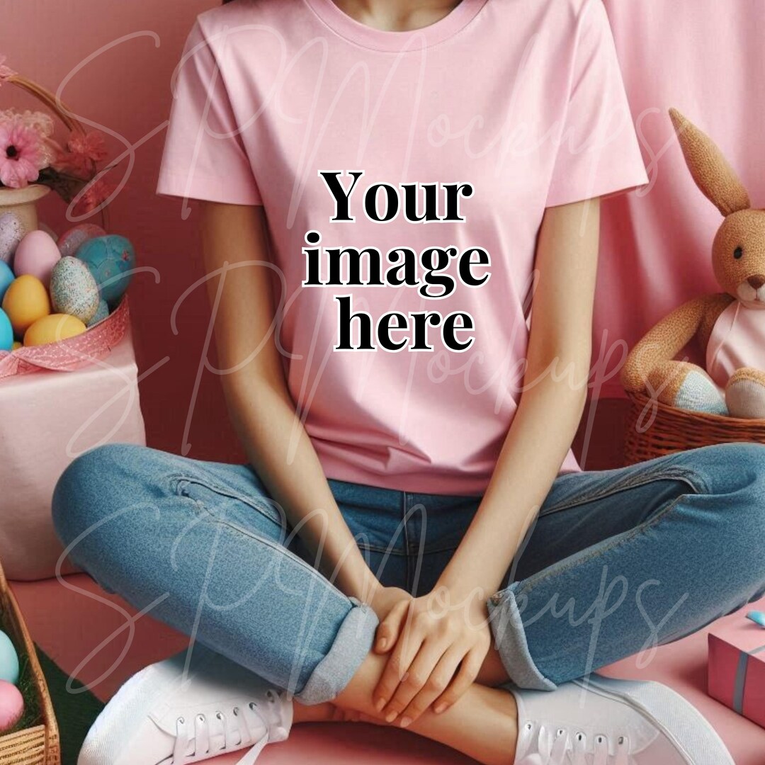 Easter T-shirt Mock-up Spring Pastels Easter Shirt Mockup Summer Mockup ...