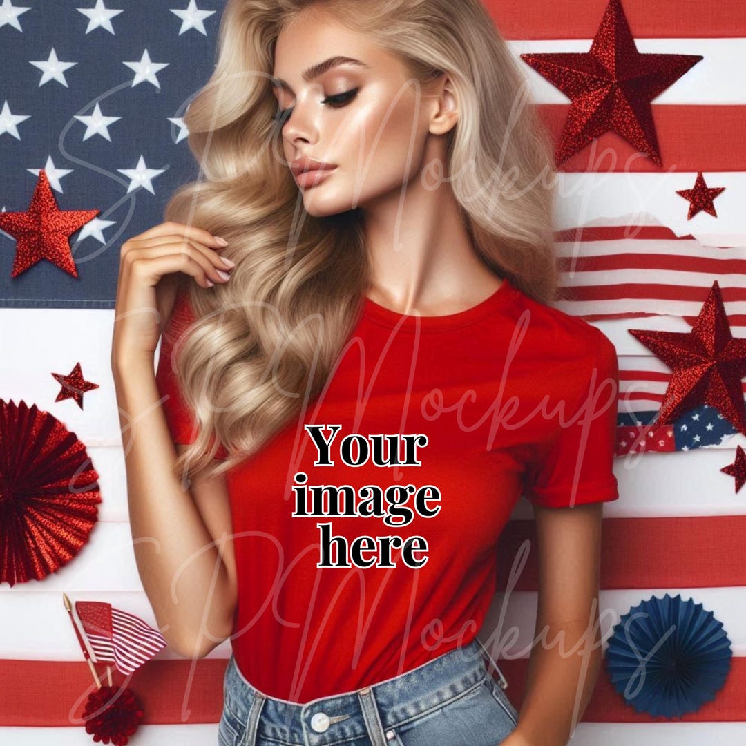 4th of July Mockup 4th July Mockup Tshirt Patriotic Mockup Patriotic ...