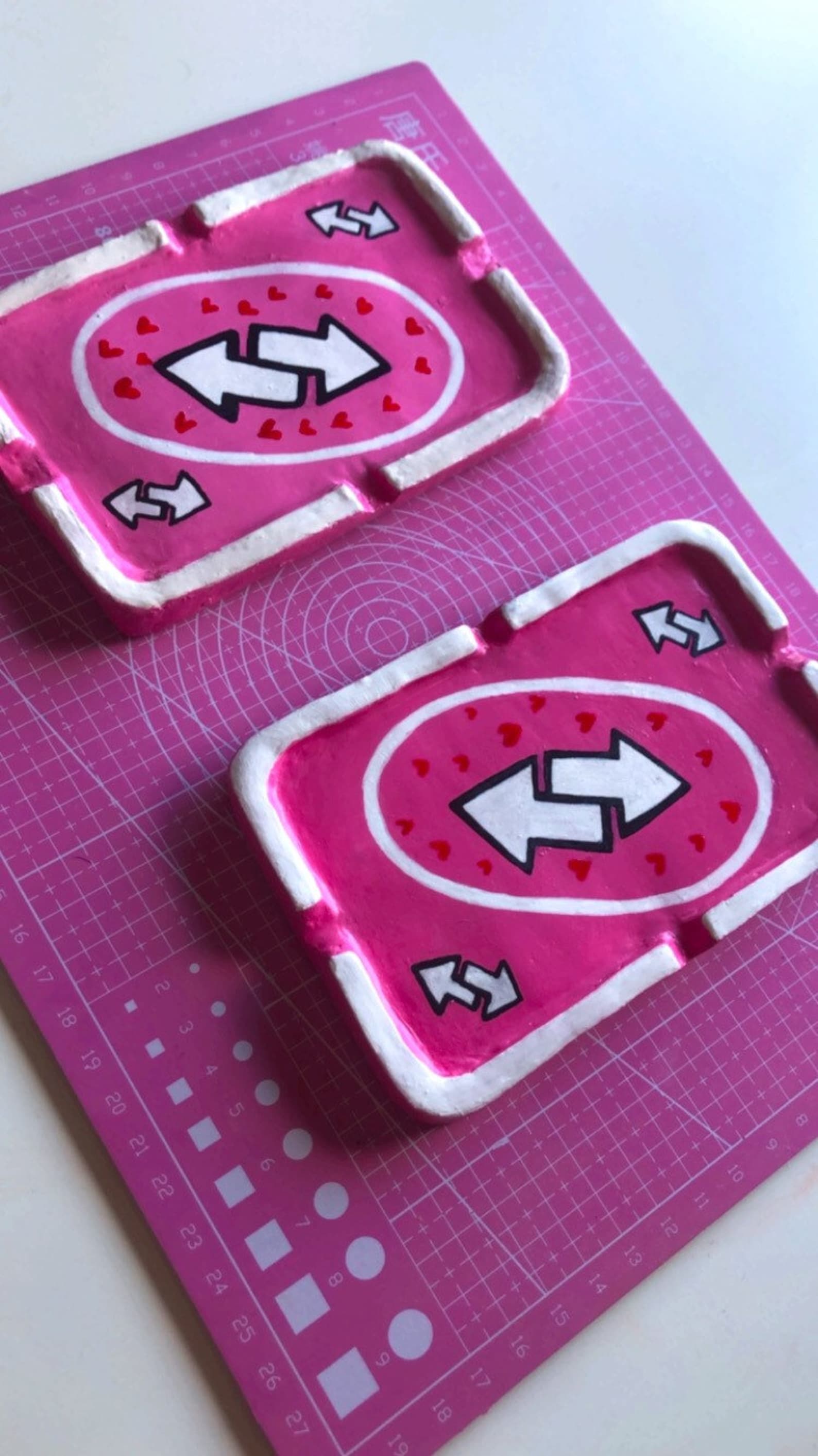 Valentines Day Uno Reverse Card Heart Pink Aesthetic Clay - Etsy Canada