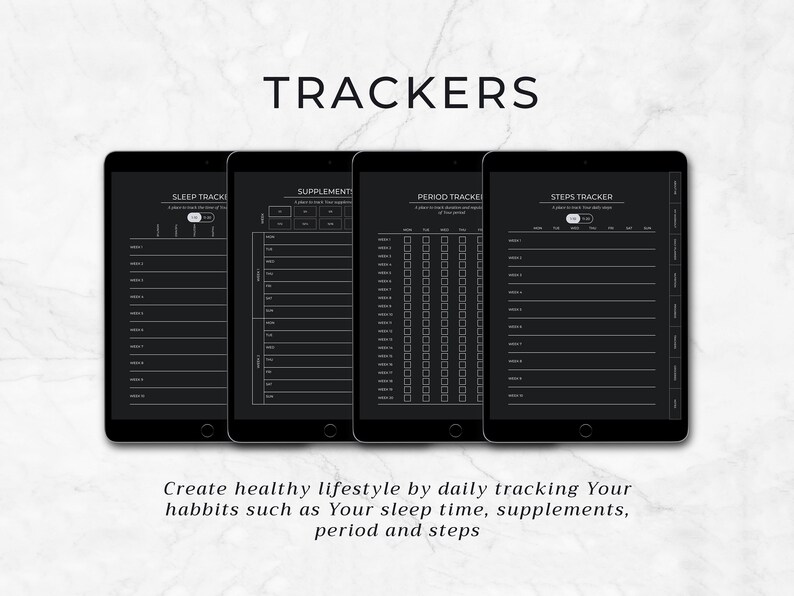 All-in-one Digital Fitness Planner, Goodnotes Fitness Planner, iPad ...