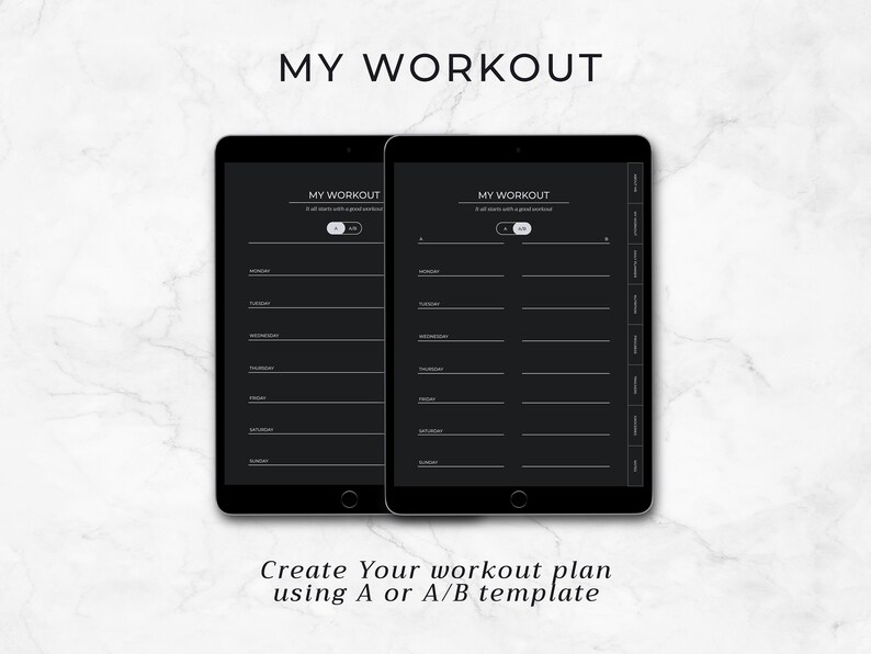 All-in-one Digital Fitness Planner, Goodnotes Fitness Planner, iPad ...