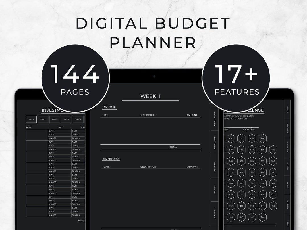 All-in-one iPad Budget Planner, Goodnotes Finance Planner, Budget ...