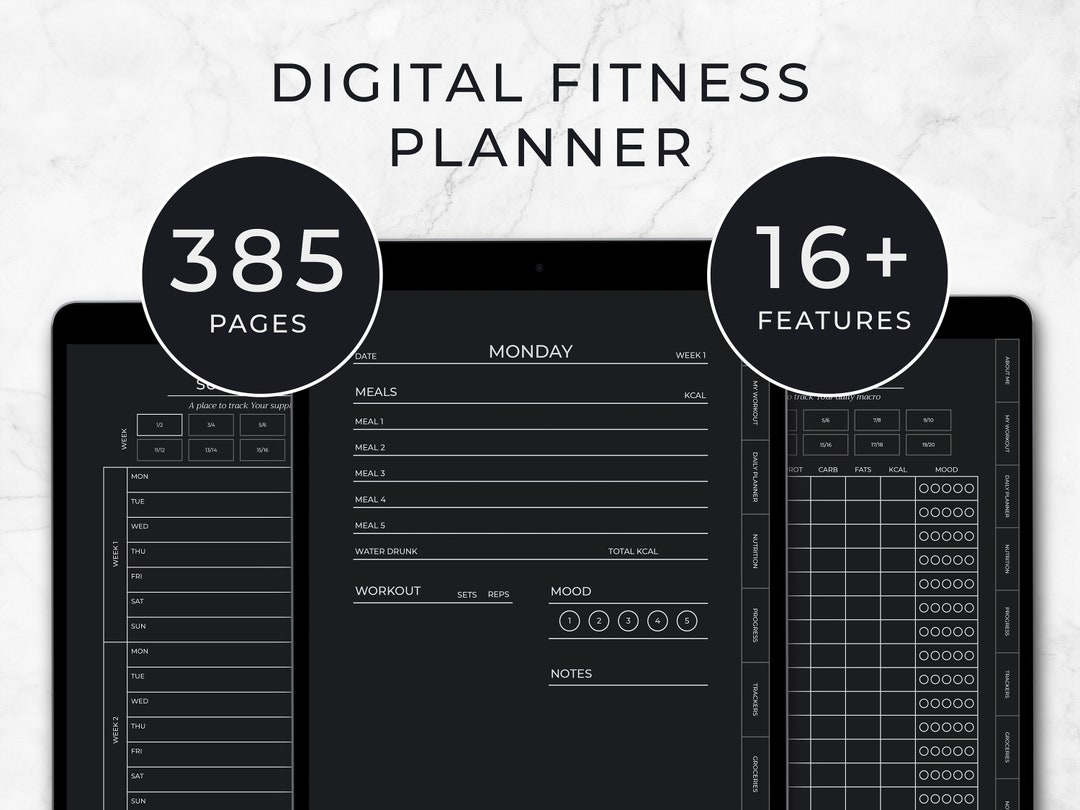 All-in-one Digital Fitness Planner, Goodnotes Fitness Planner, iPad ...