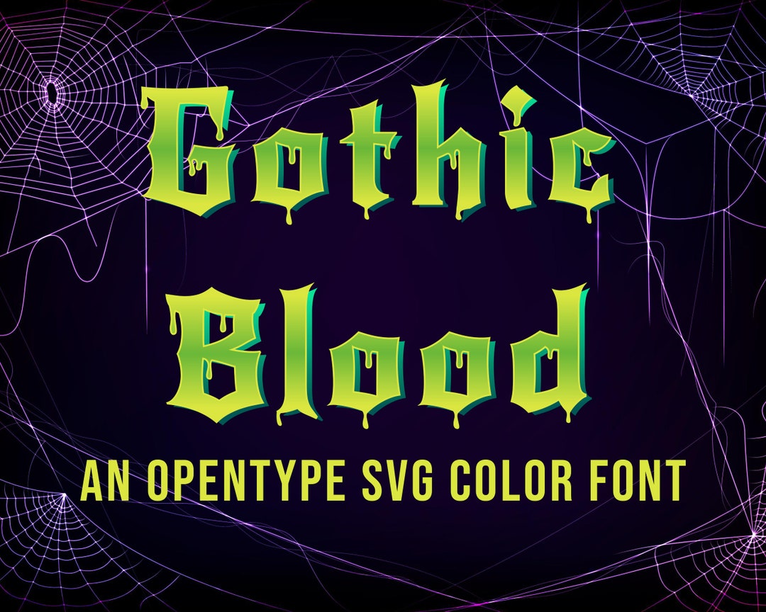 Halloween Spooky Scary SVG COLOR Font Modern Fonts - Etsy